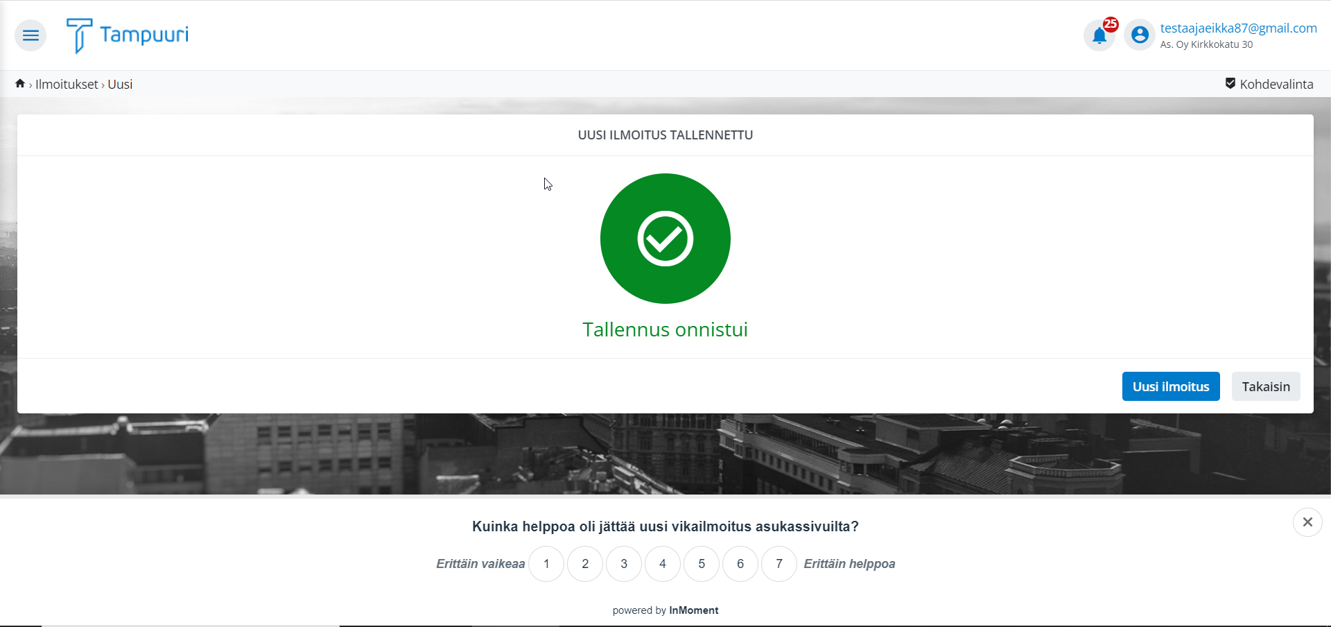 Tampuurin Asukassivujen CES-kyselyistä