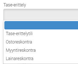 Tilikartta ja sen mukauttaminen